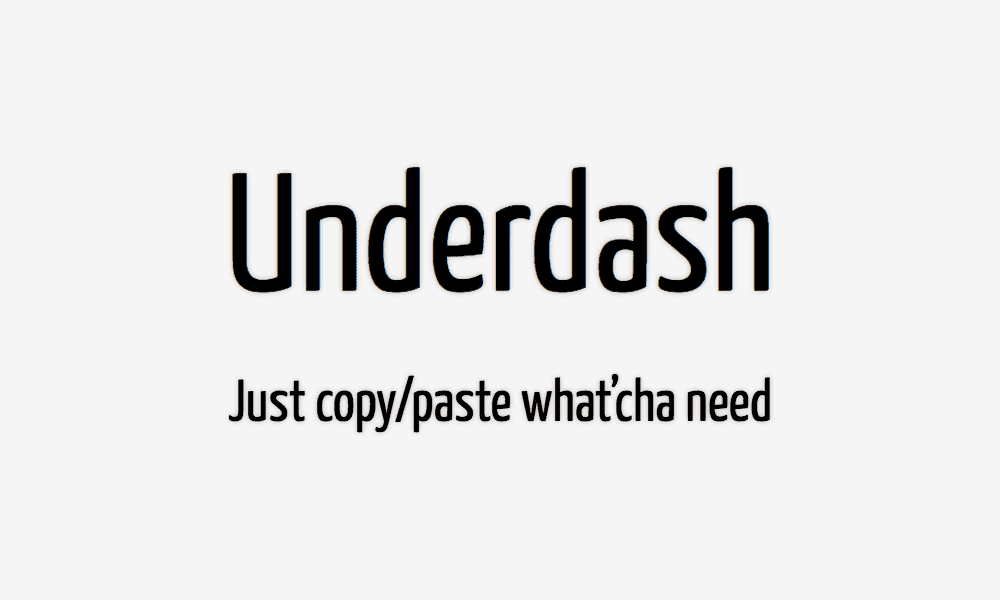 Underdash
